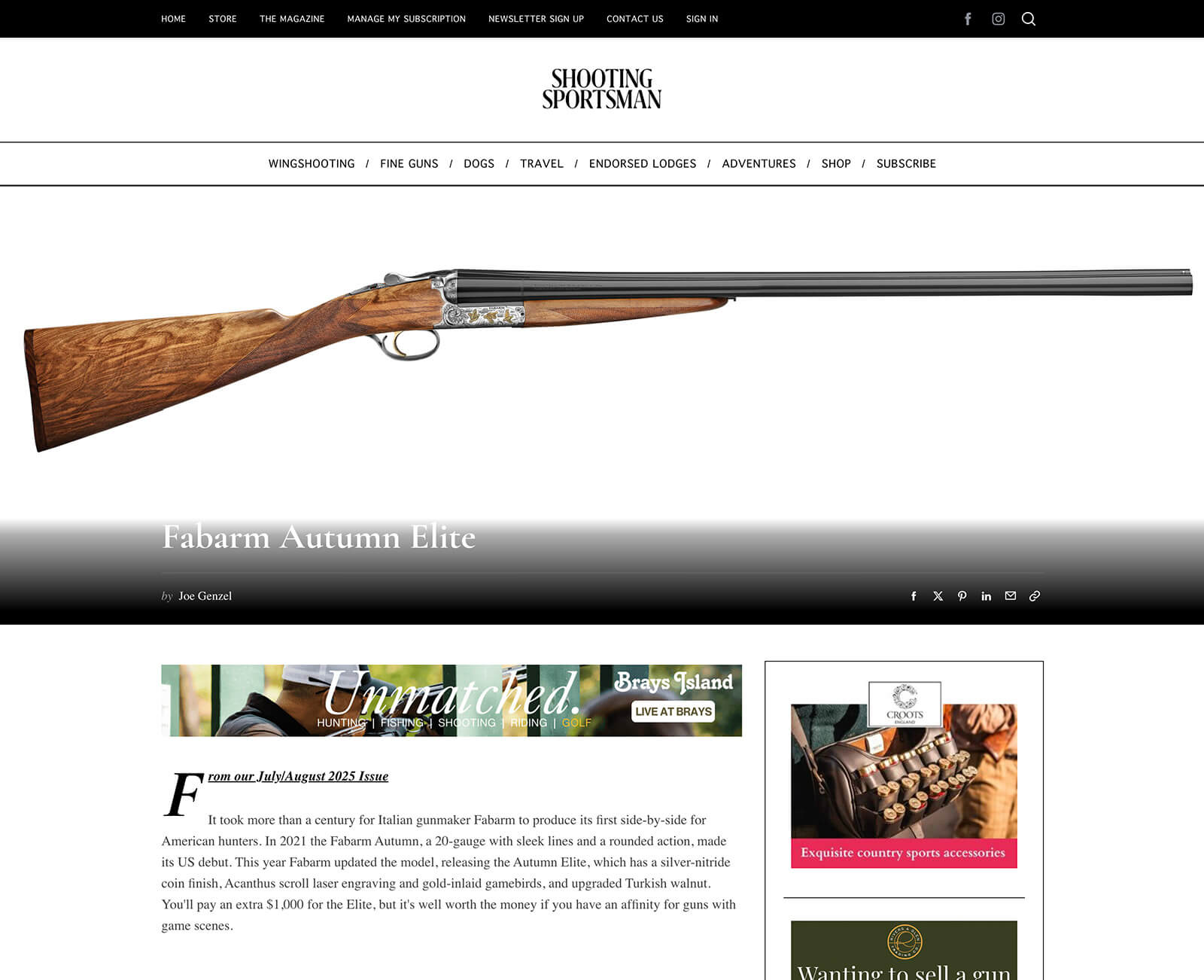 [ Shooting Sportsman 07:25 ] Gun Review: Fabarm Autumn Elite - FABARM USA